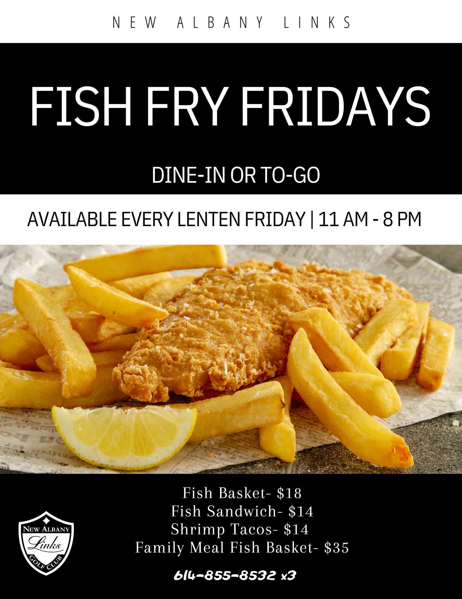 Fish Fry Fridays- Open to Non-Members & Members - New Albany Links Golf ...